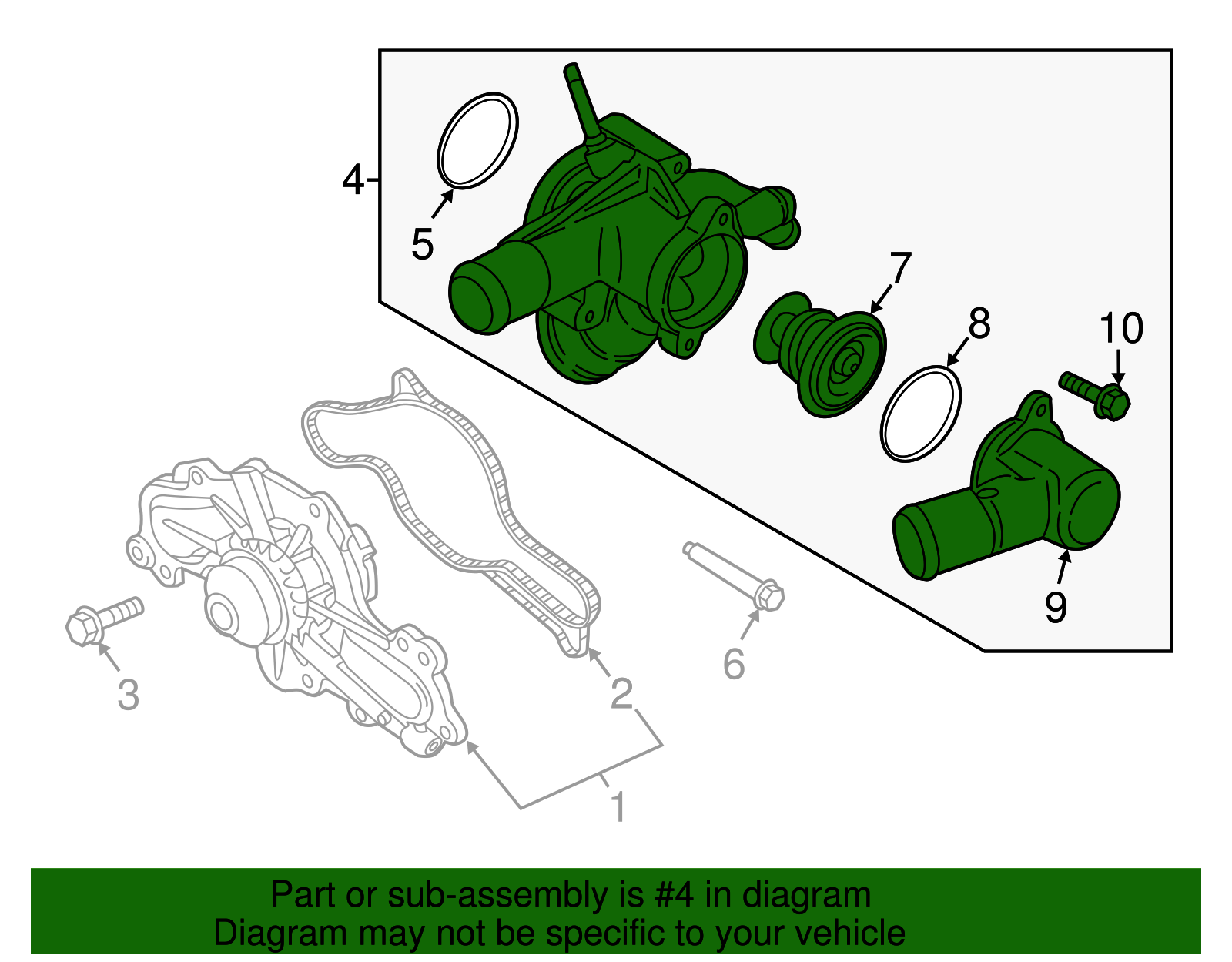 2011-2020 Ford Thermostat Housing AT4Z-8A586-C | Awesome Parts