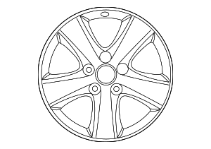 Genuine Toyota Wheel Alloy 5 Spoke 17 Inch part# 42611-06750 for 2012 ...