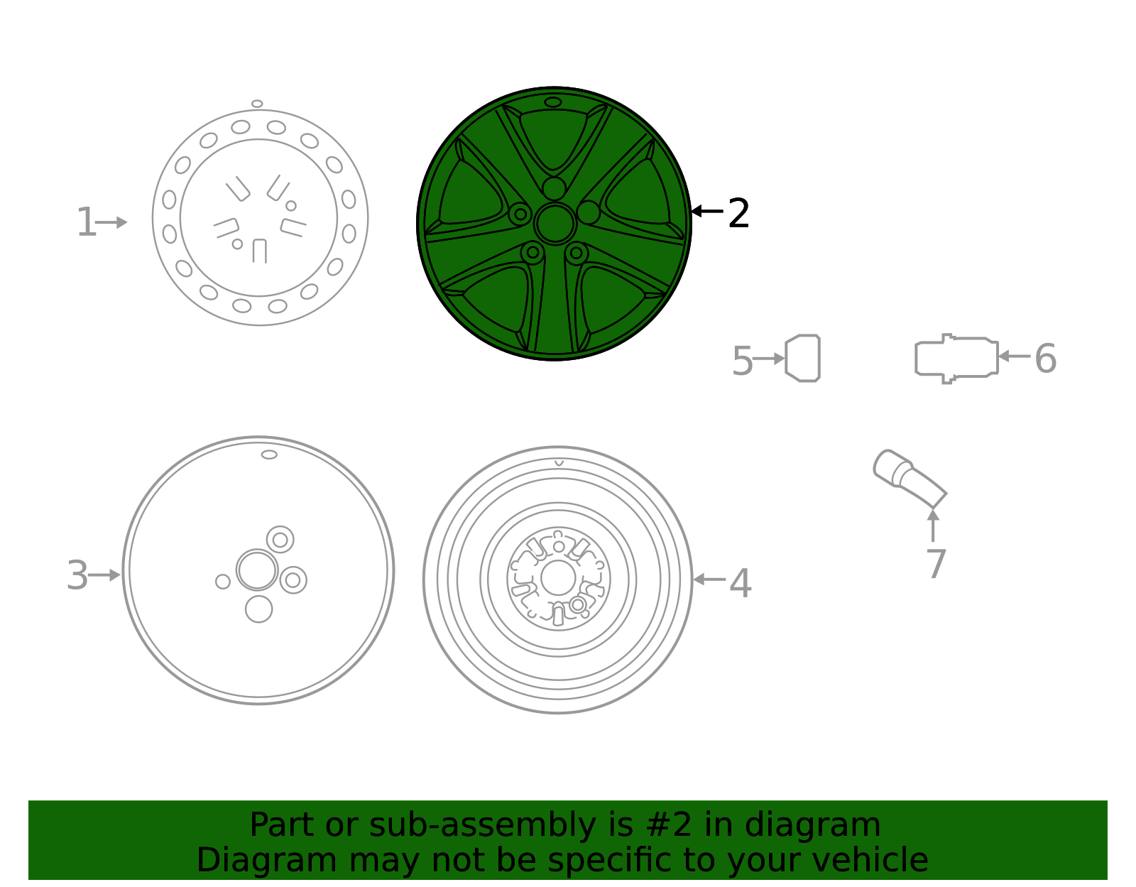 Genuine Toyota Wheel Alloy 5 Spoke 17 Inch part# 42611-06750 for 2012 ...