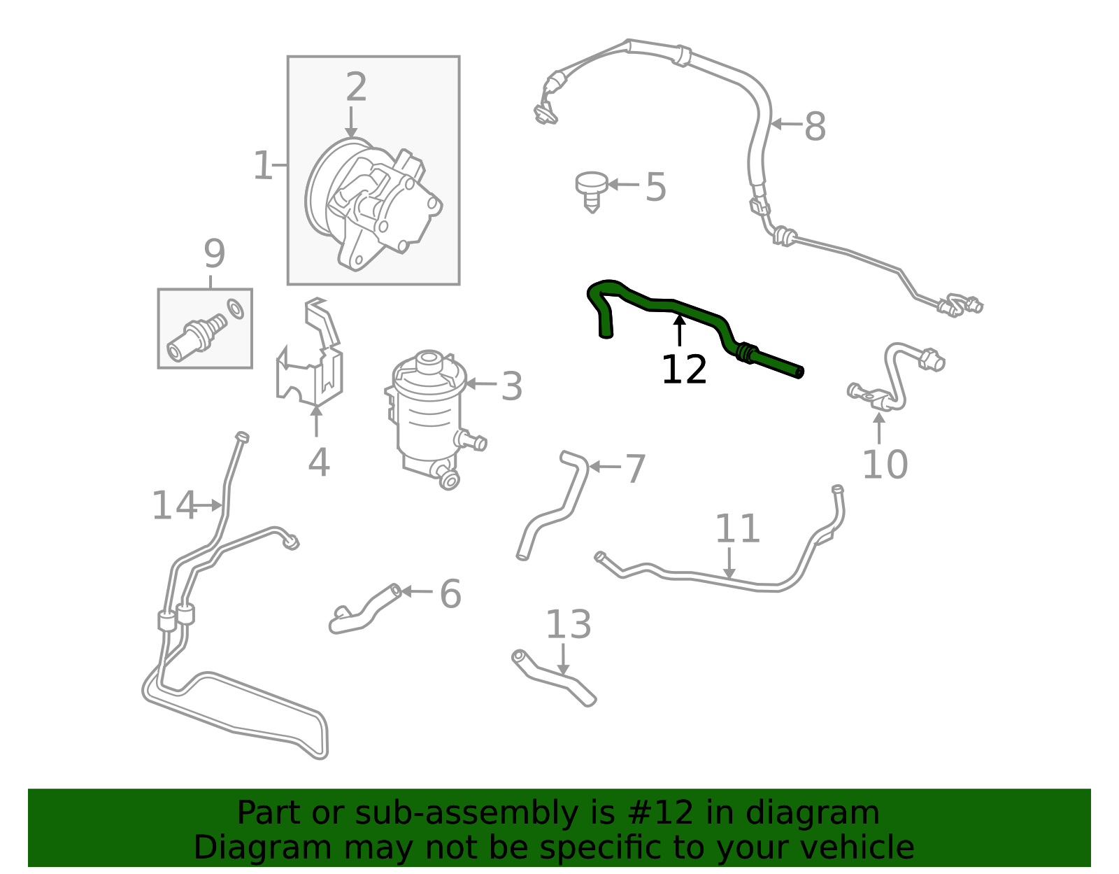 53734-TA0-A01 - Power Steering Return Hose 2008-2015 Honda | Honda ...