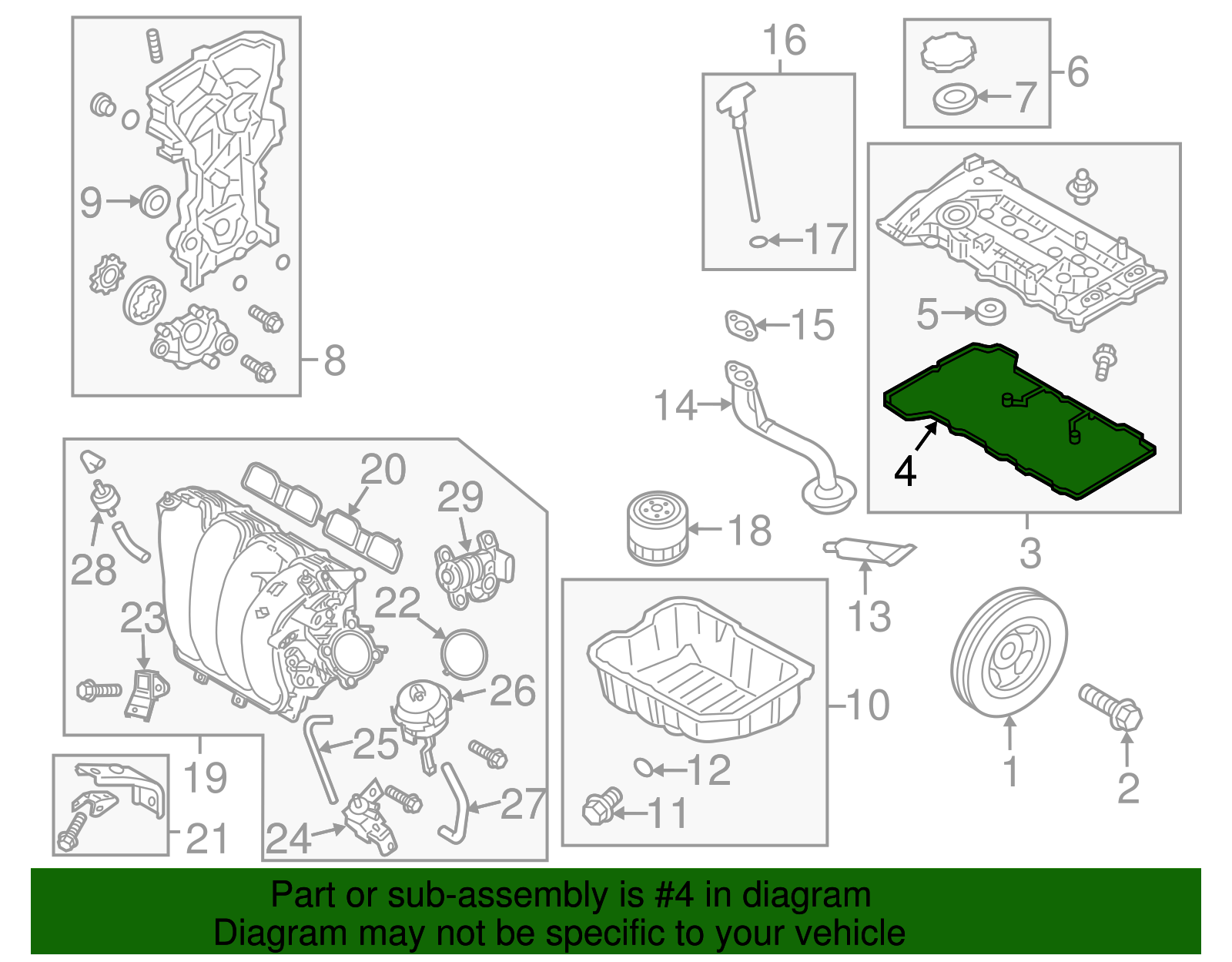 2011-2016 Hyundai Valve Cover Gasket 22441-2E000 | OEM Parts Online