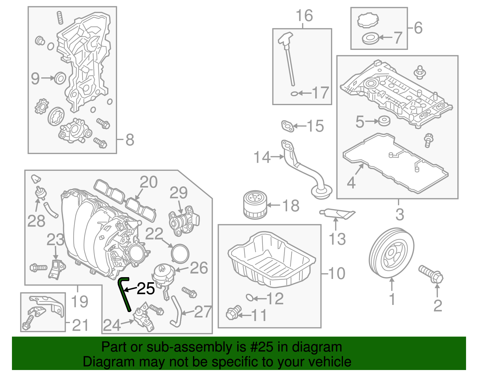 Hyundai - 28328-2E200 - Vacuum Hose - 2011-2016 Hyundai | OEM Hyundai ...
