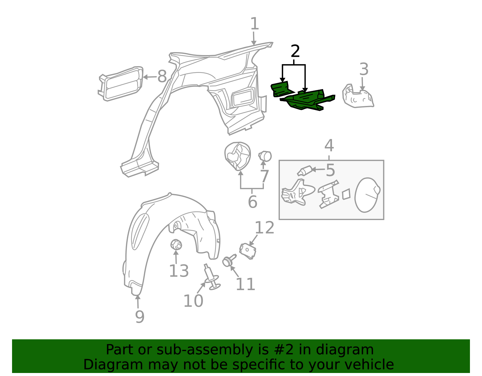 2004-2008 Pontiac Grand Prix Upper Extension 89022707 | Shop Matick ...