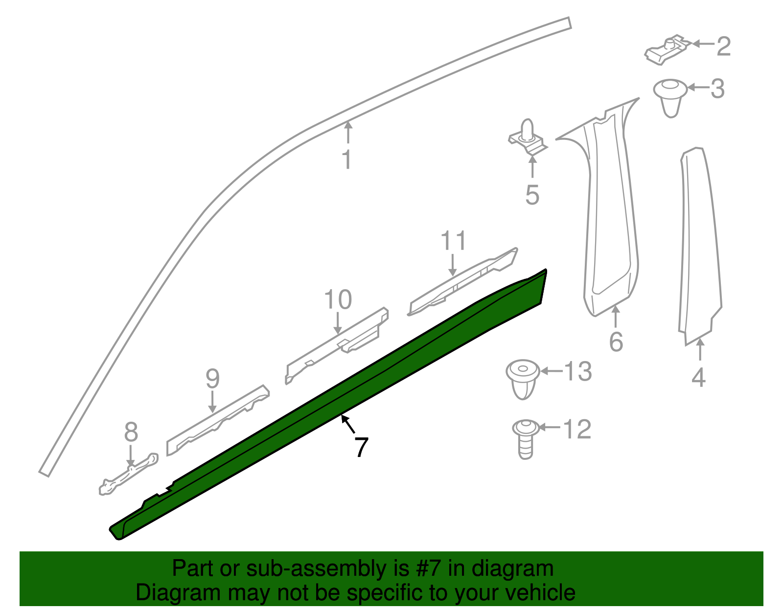 51778061487 - 2015-2020 BMW Rocker Molding (51-77-8-061-487) | BMW of ...