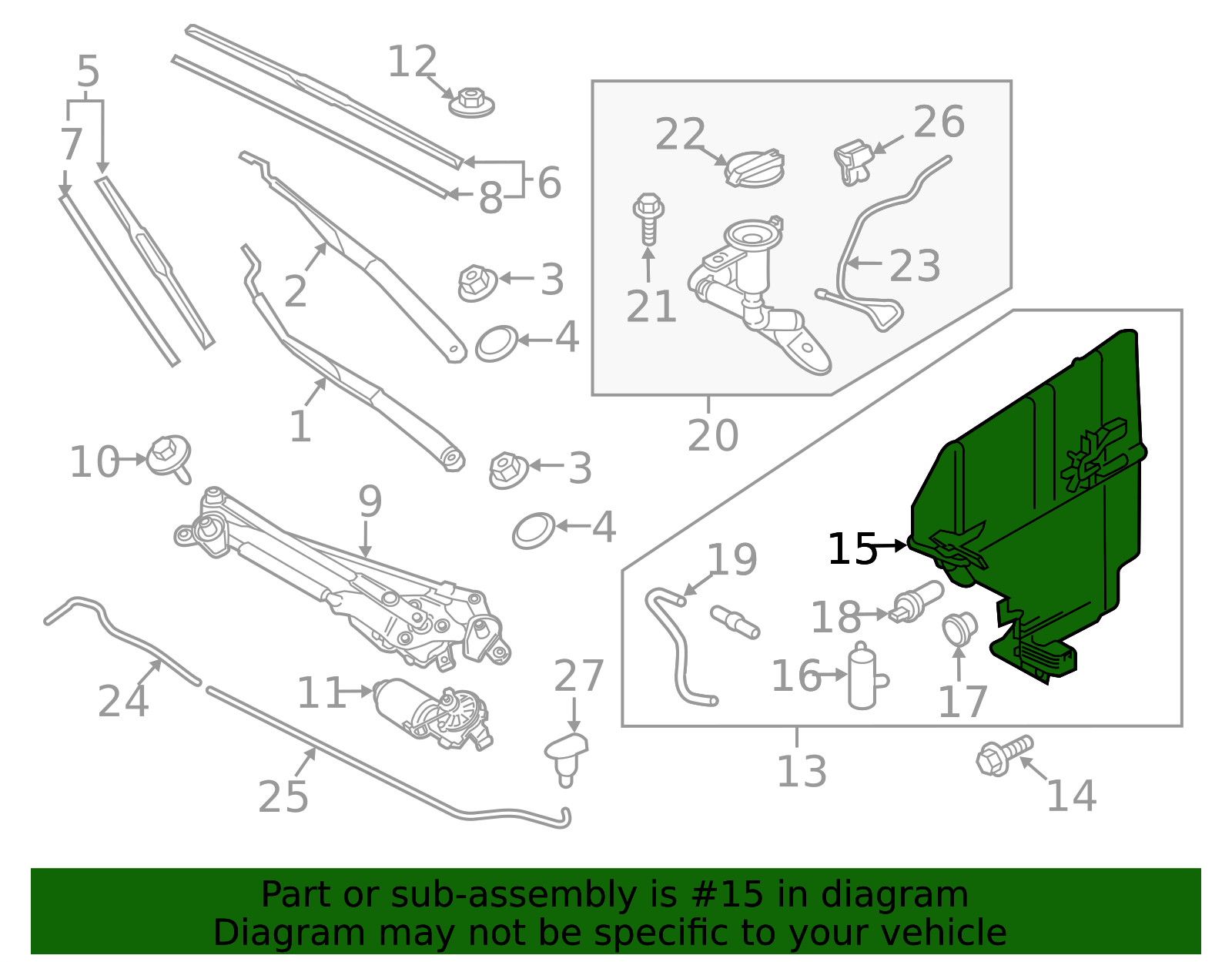 98621-J5000 - Washer Reservoir 2018-2023 Kia Stinger | Kia.Parts Store