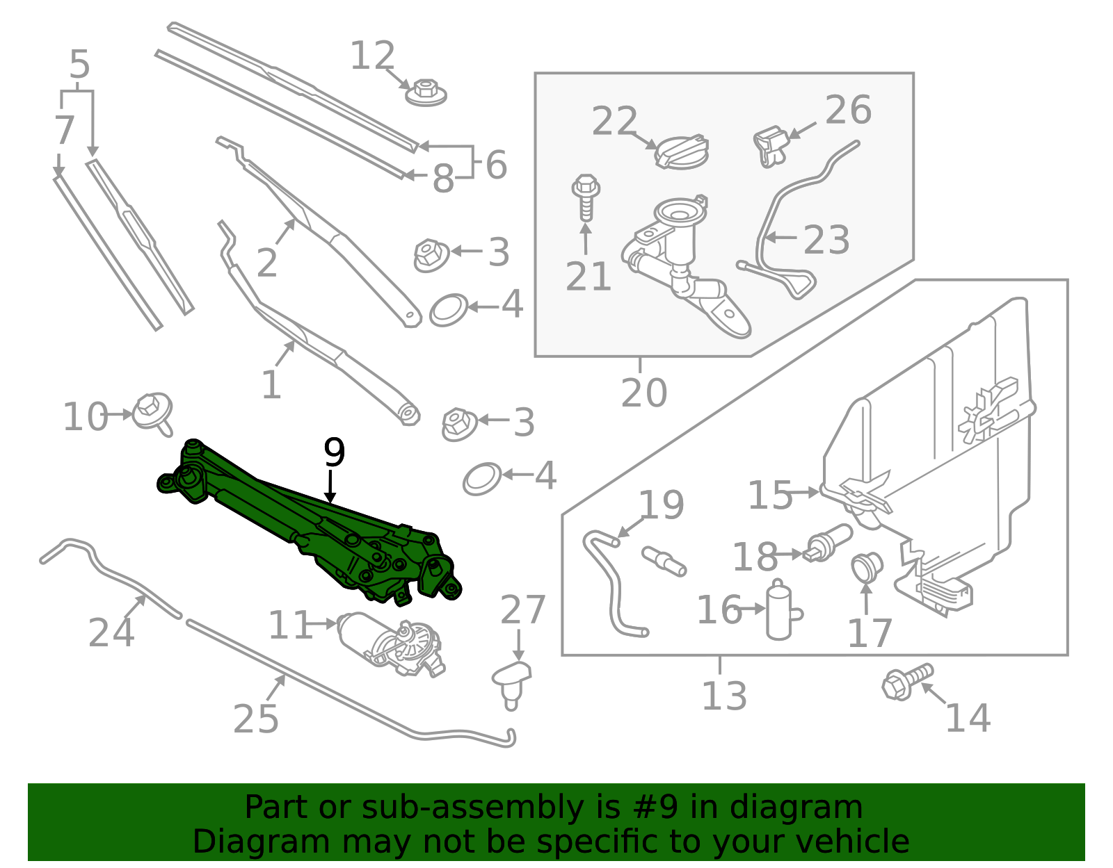 98120-J5000 - Wiper Linkage 2018-2023 Kia Stinger | Kia.Parts Store
