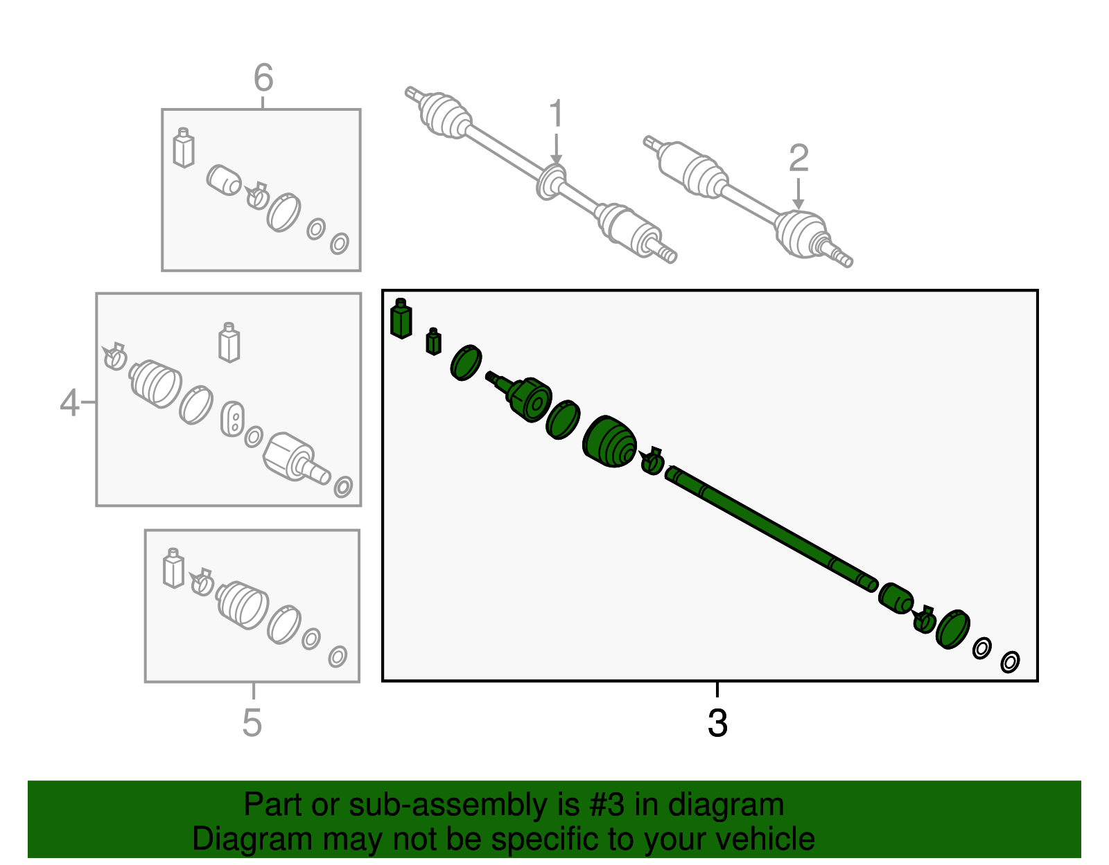 49526-1R101 - Shaft & Joint Assembly - 2012-2017 Hyundai Accent | World ...