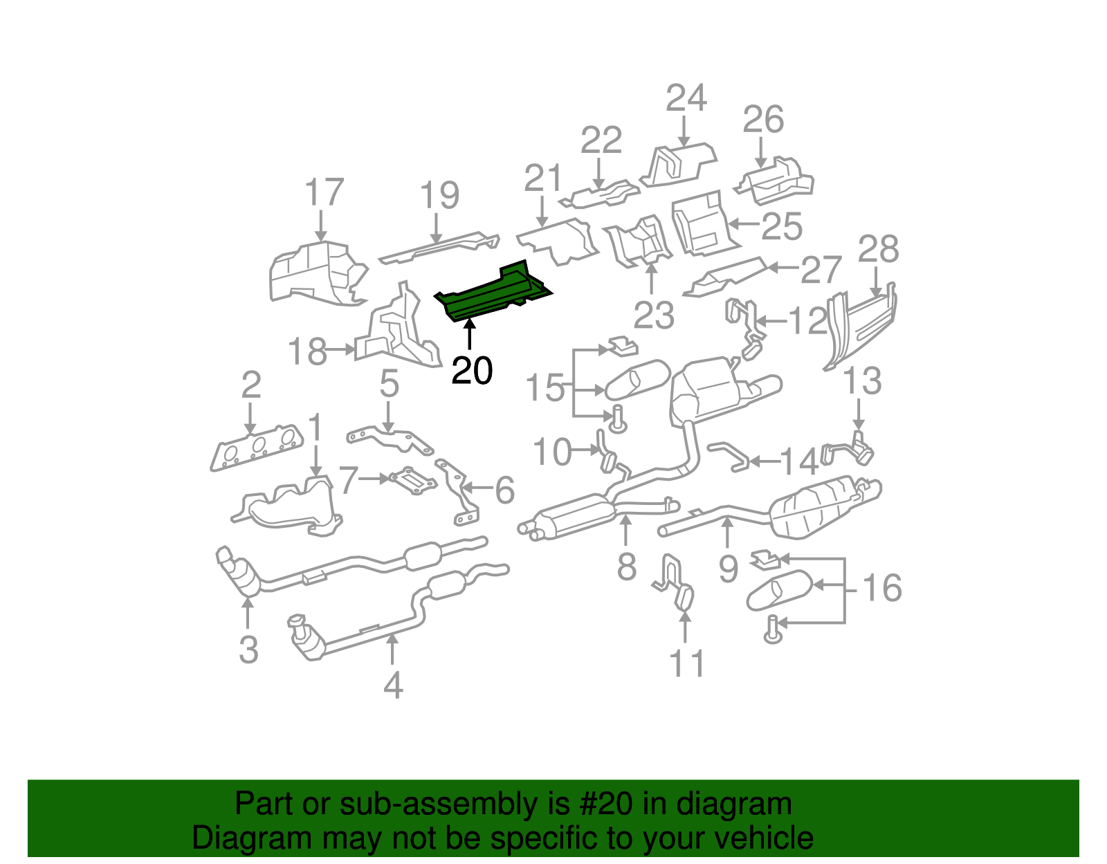 204-682-65-71 - Heat Shield 2008-2017 Mercedes-Benz | Mercedes-Benz ...