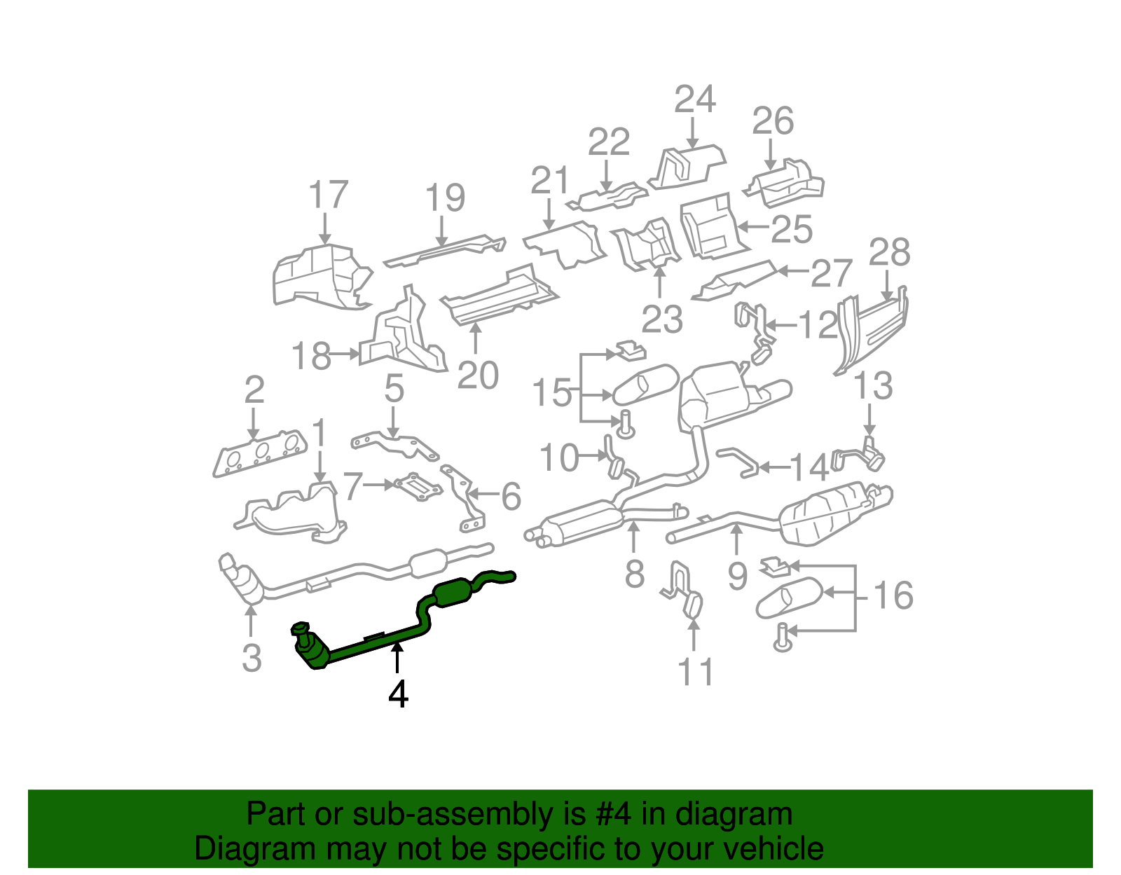 204-490-69-20 - Catalytic Converter 2008-2011 Mercedes-Benz | Mercedes ...
