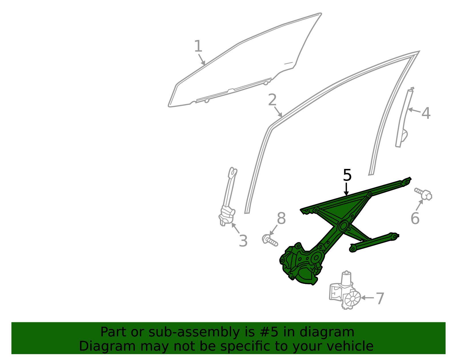 2019-2022 Toyota Avalon Window Regulator 69801-07040 | Toyota Parts Center