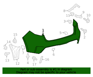 2020-2025 Toyota Corolla Cover Rear Bumper L 52159-0X927 | OEM Parts Online