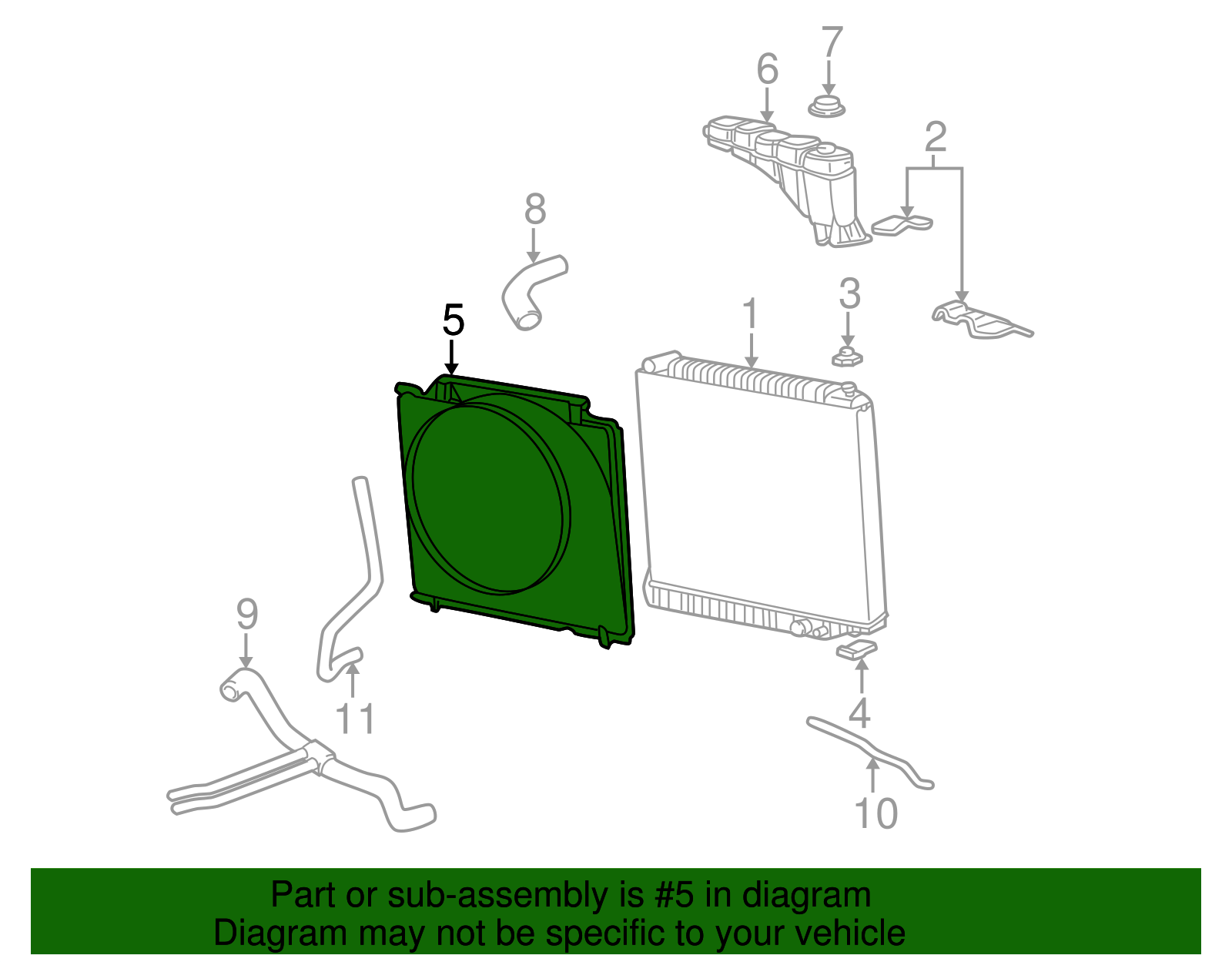 5C3Z-8B614-DA - Shroud 2005-2007 Ford | Ford Parts Direct