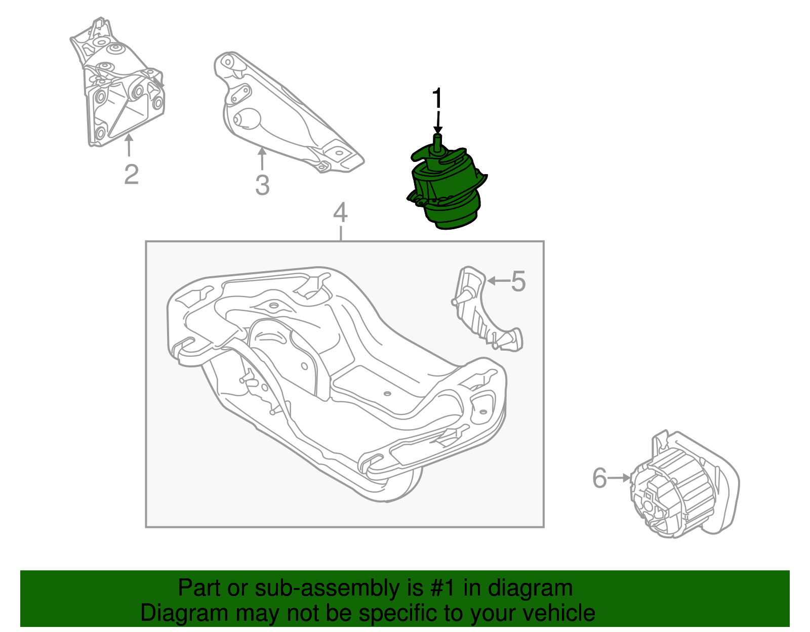 22116795418 - 2009-2013 BMW X5 Engine Support (22-11-6-795-418) | BMW ...