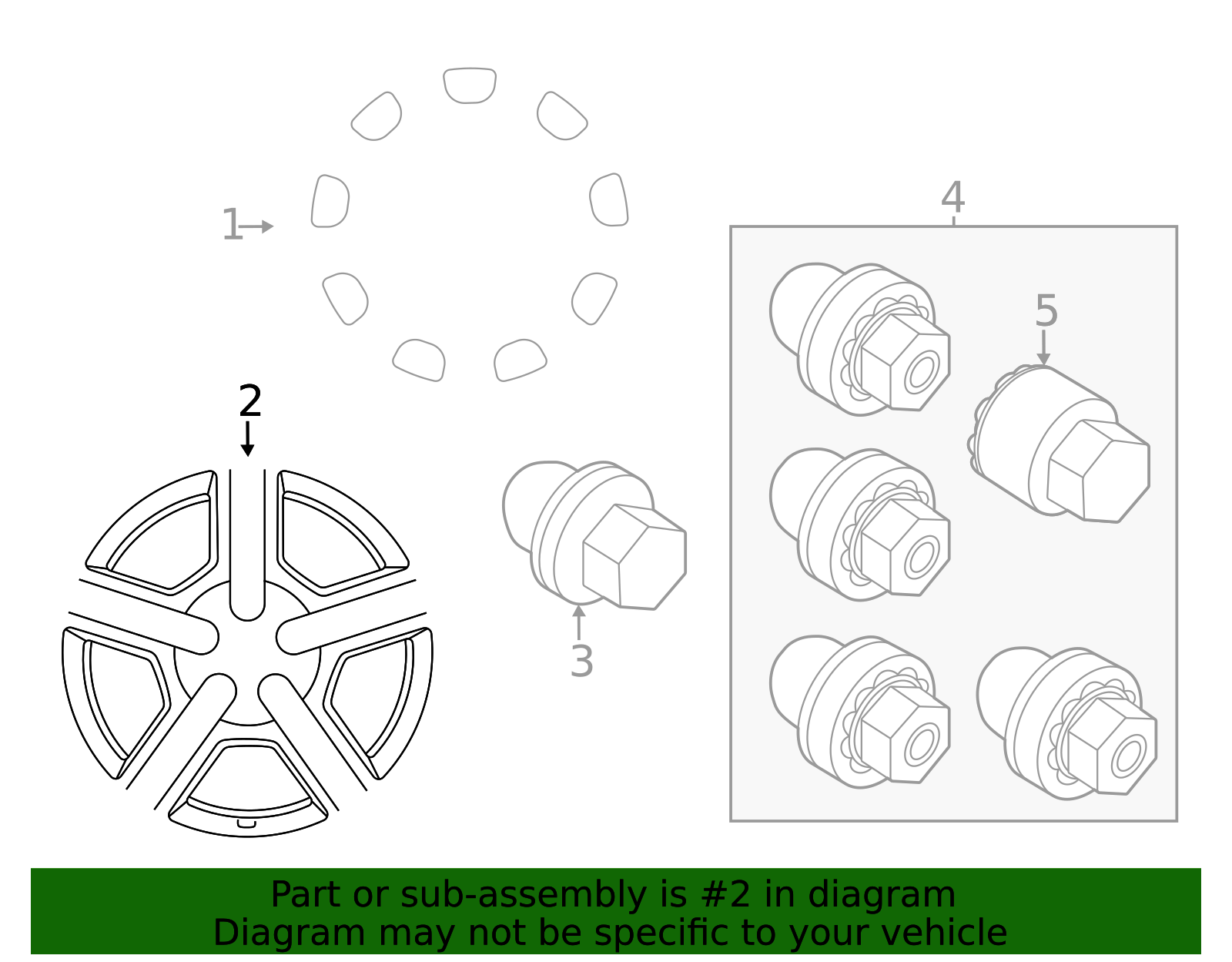 2020-2023 Land Rover | Alloy Wheel, 18 Inch Style 5094, 5 Spoke ...