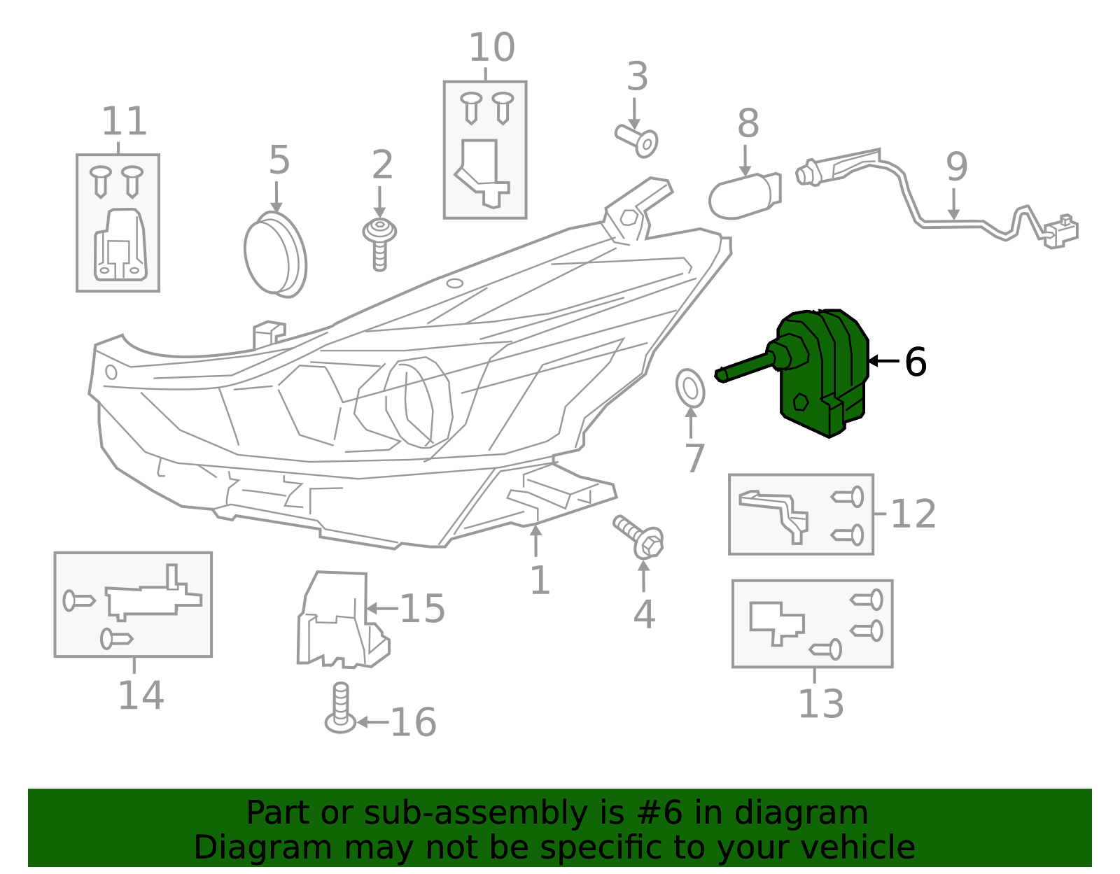 Genuine Official Toyota Leveling Motor part# 85661-12020 for 2006-2020 ...