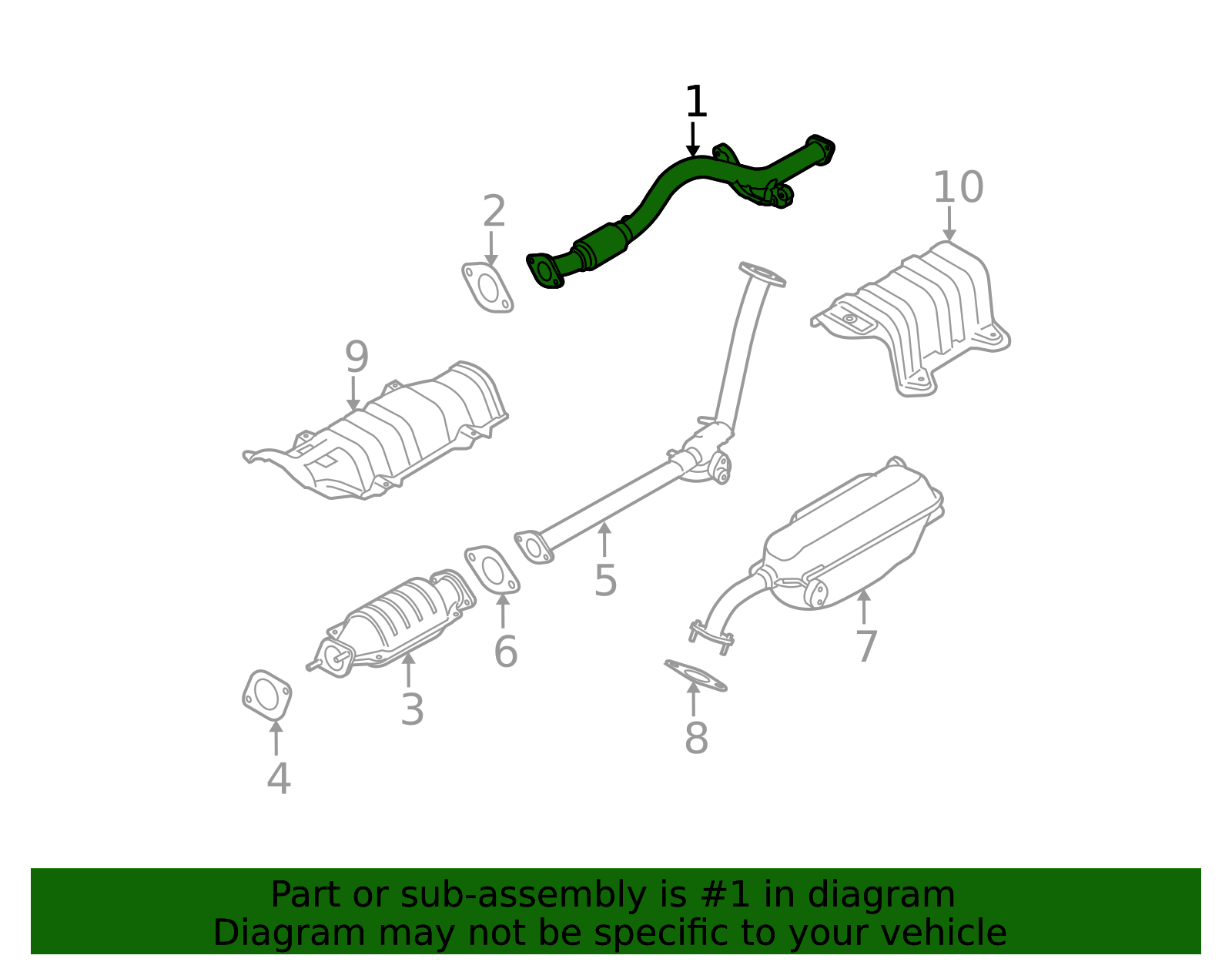 2006-2011 Hyundai Accent Front Pipe 28610-1G300 | OEM Parts Online