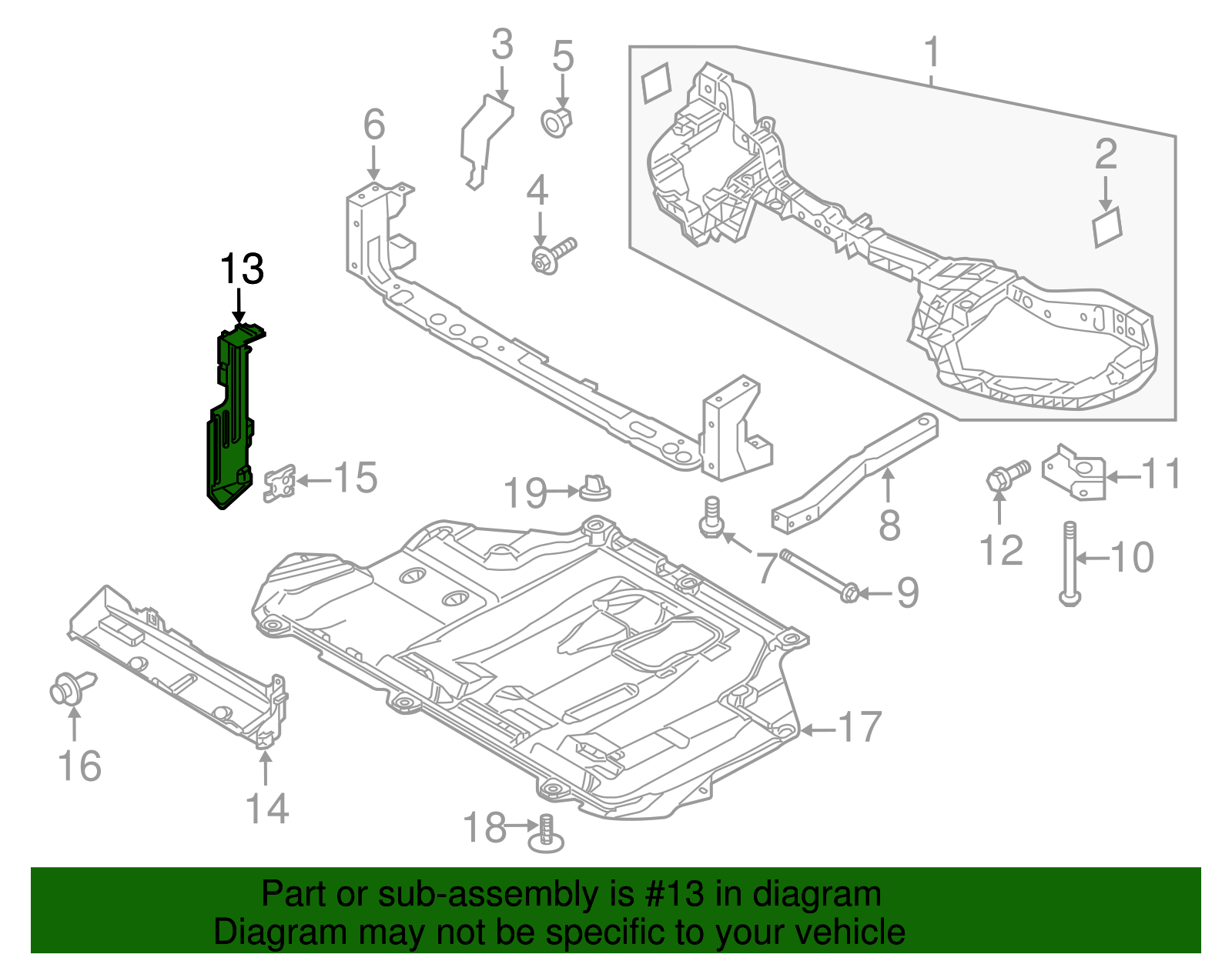 2012-2018 Ford Focus Air Deflector CM5Z-8310-E | Ford OEM Parts Outlet