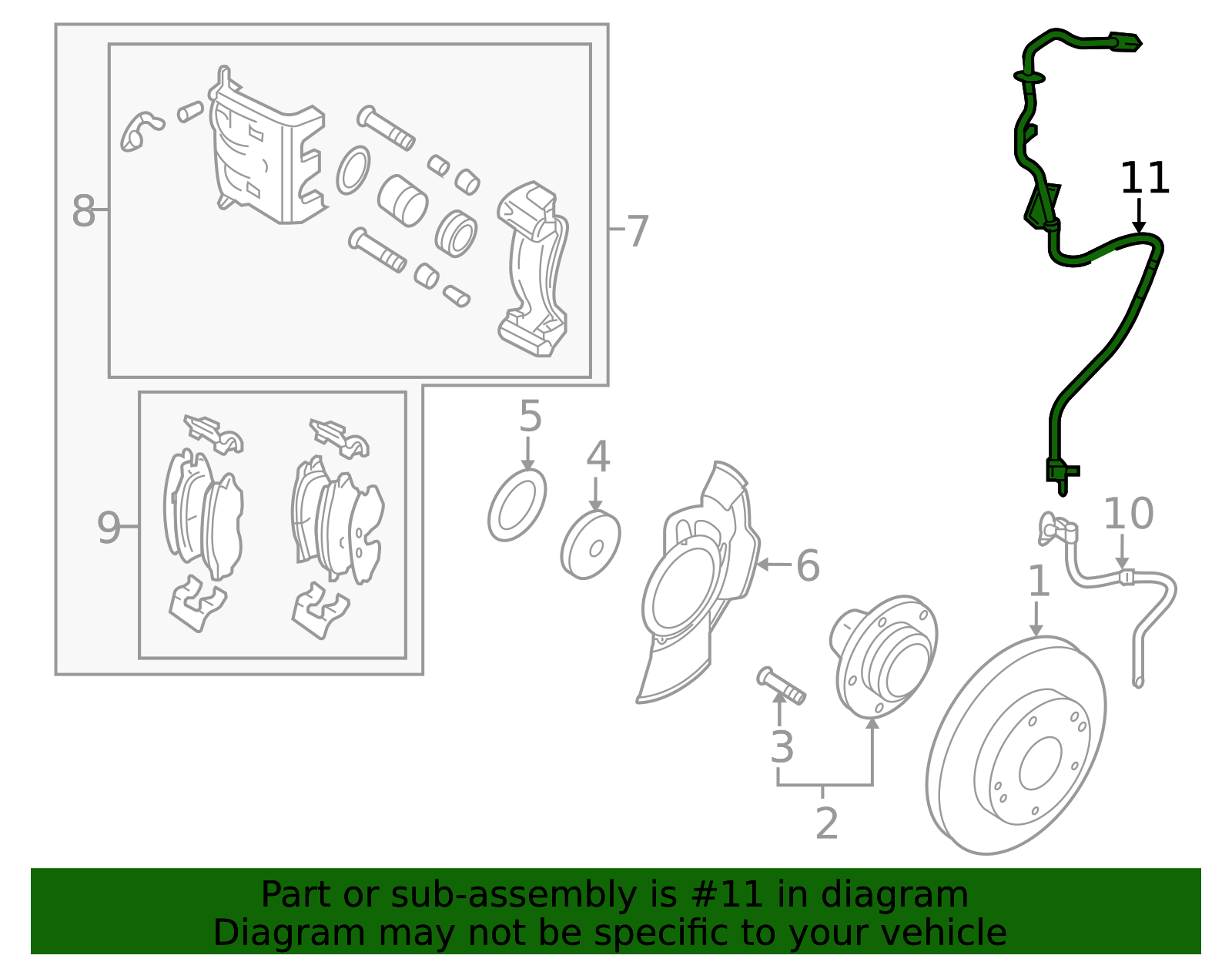 2015-2017 Hyundai Tucson ABS Wheel Speed Sensor 95671-4W100 | QuirkParts