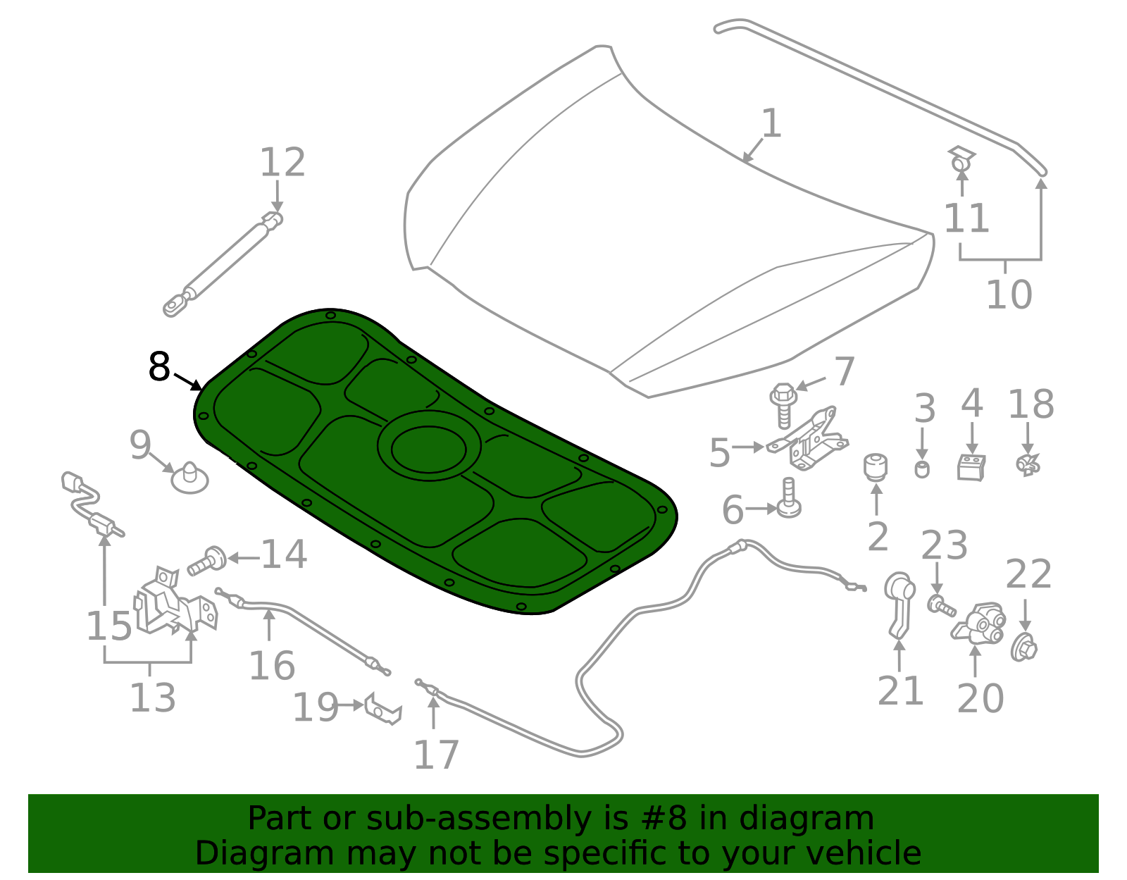 2020-2025 Hyundai Palisade Hood Insulation Pad 81125-S8000 | OEM Parts ...