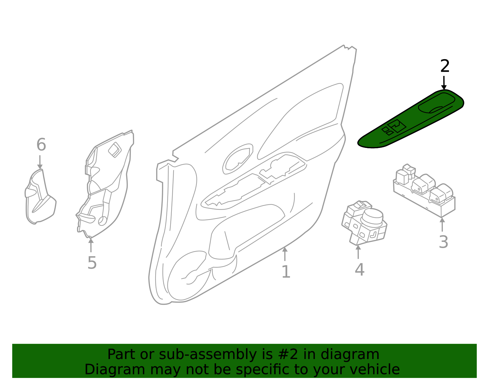 2020-2025 Nissan Versa Switch Bezel 80961-5EF0A | Bill Kay Nissan Parts
