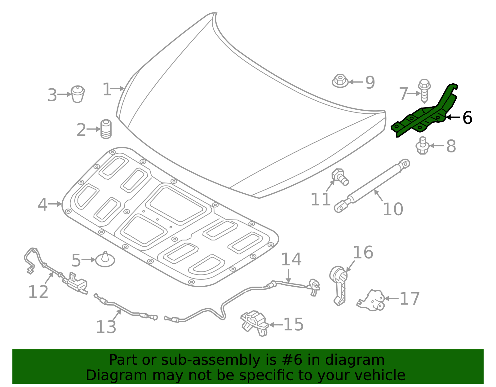 2016-2019 Hyundai Sonata Hinge 79110-C1000 | QuirkParts