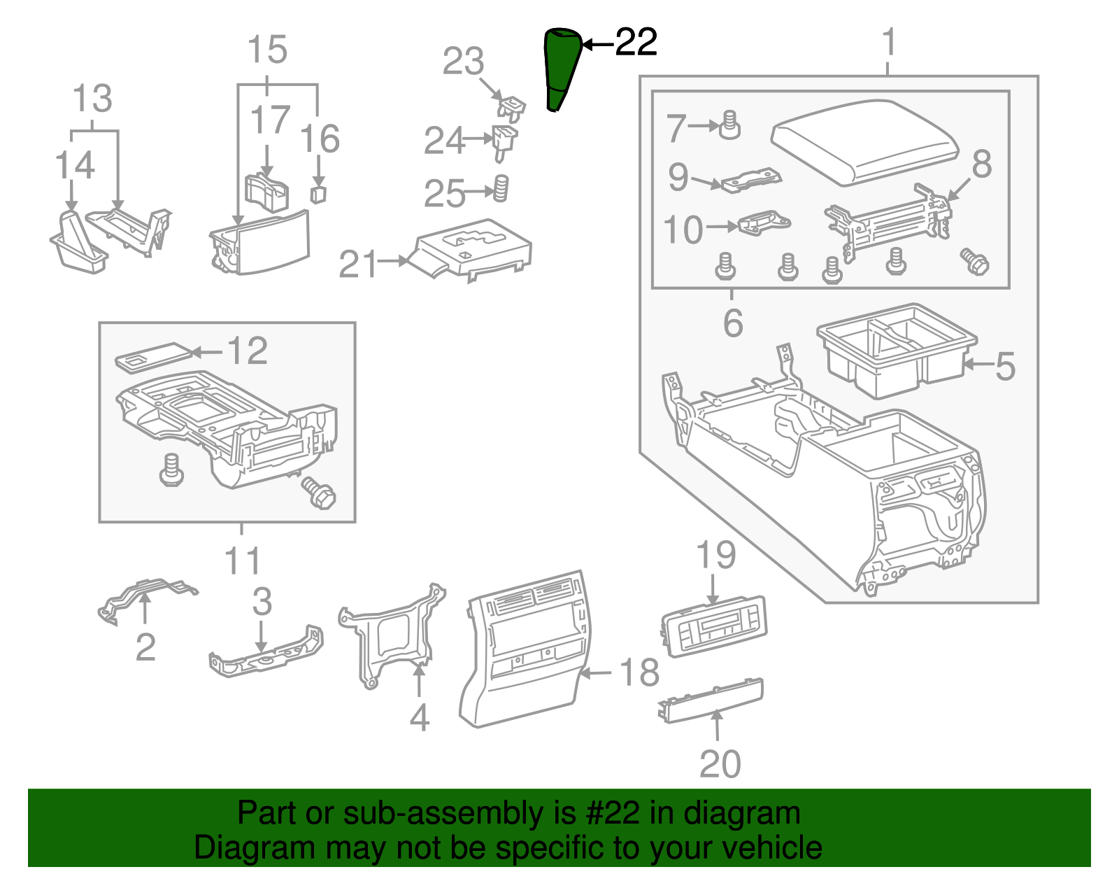33504-60231-C1 - Knob Sub-Assembly Shift | Nucar Toyota Parts