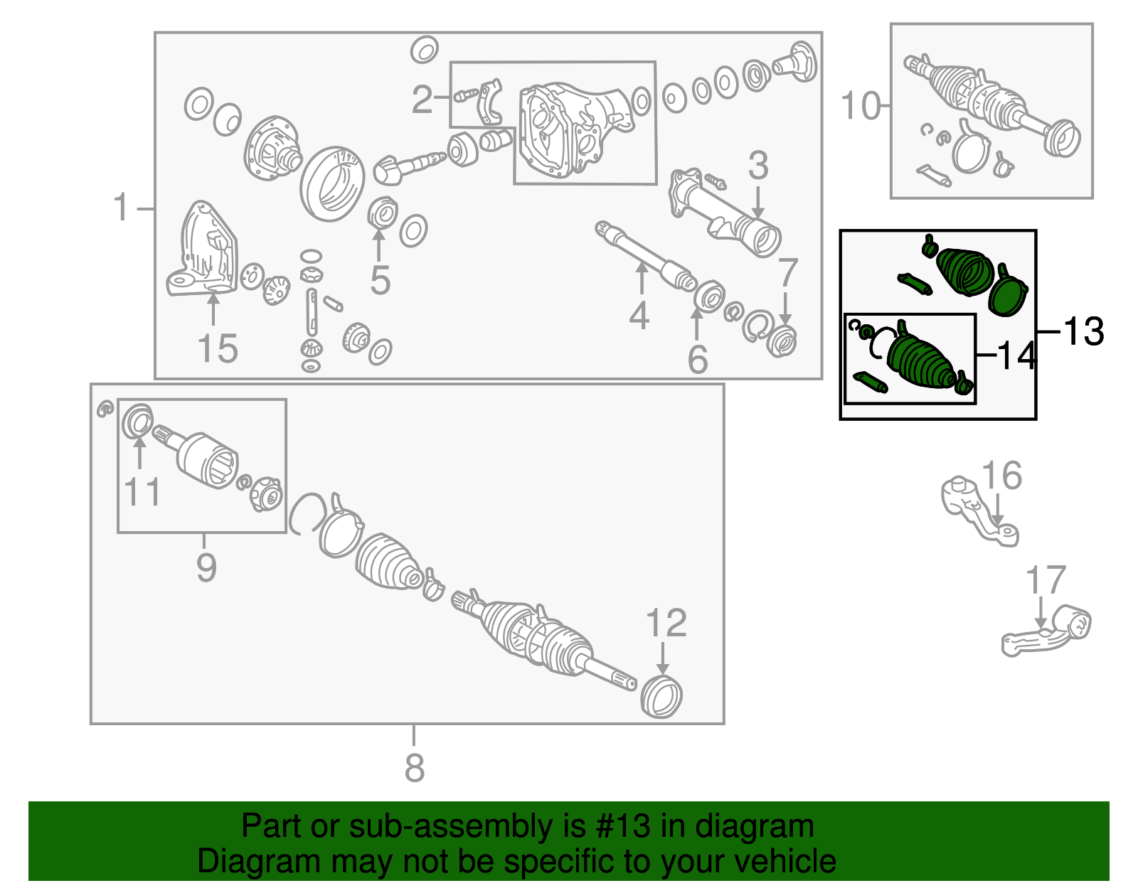 1998-2007 Toyota Land Cruiser Boot Kit 04427-60121 | Toyota Parts Center