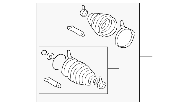 1998-2007 Toyota Land Cruiser Boot Kit 04427-60121 | Toyota Parts Center