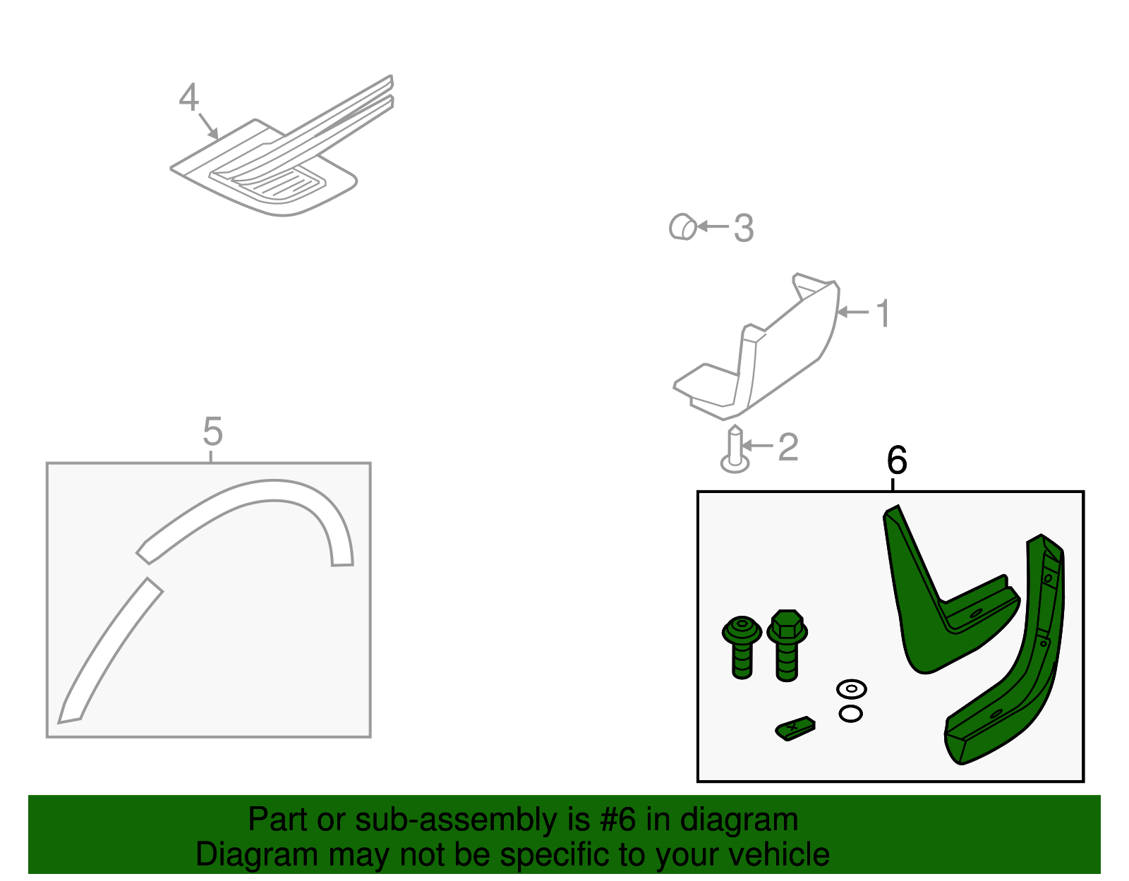 VPLWP0165 - Mudflaps - Front - 2015-2021 Land Rover Range Rover Sport ...