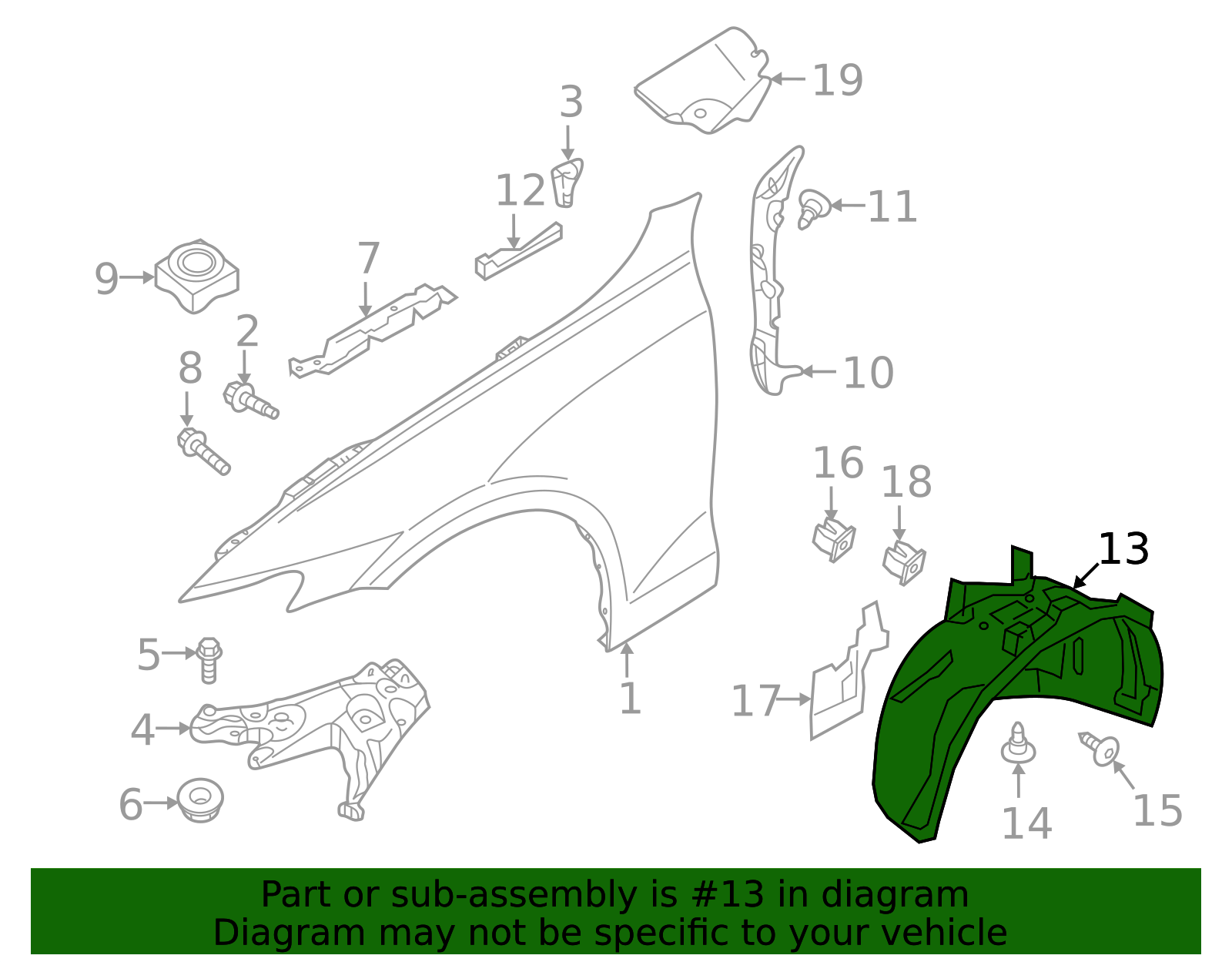 Volvo Fender Splash Shield - Inner Wheel Guard - Part #31694930 ...