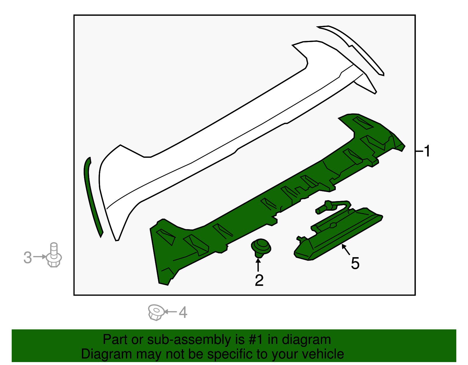 2015-2019 Subaru Outback Spoiler 96031AL01BNN | Subaru Parts Guys