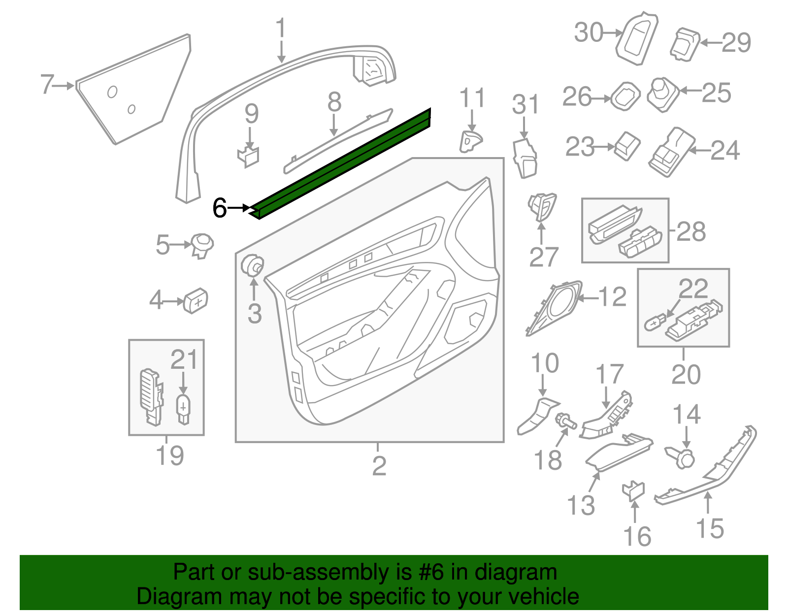8K0-837-480-C - Belt Weather-Strip 2009-2016 Audi | Audi OEM Parts Guy