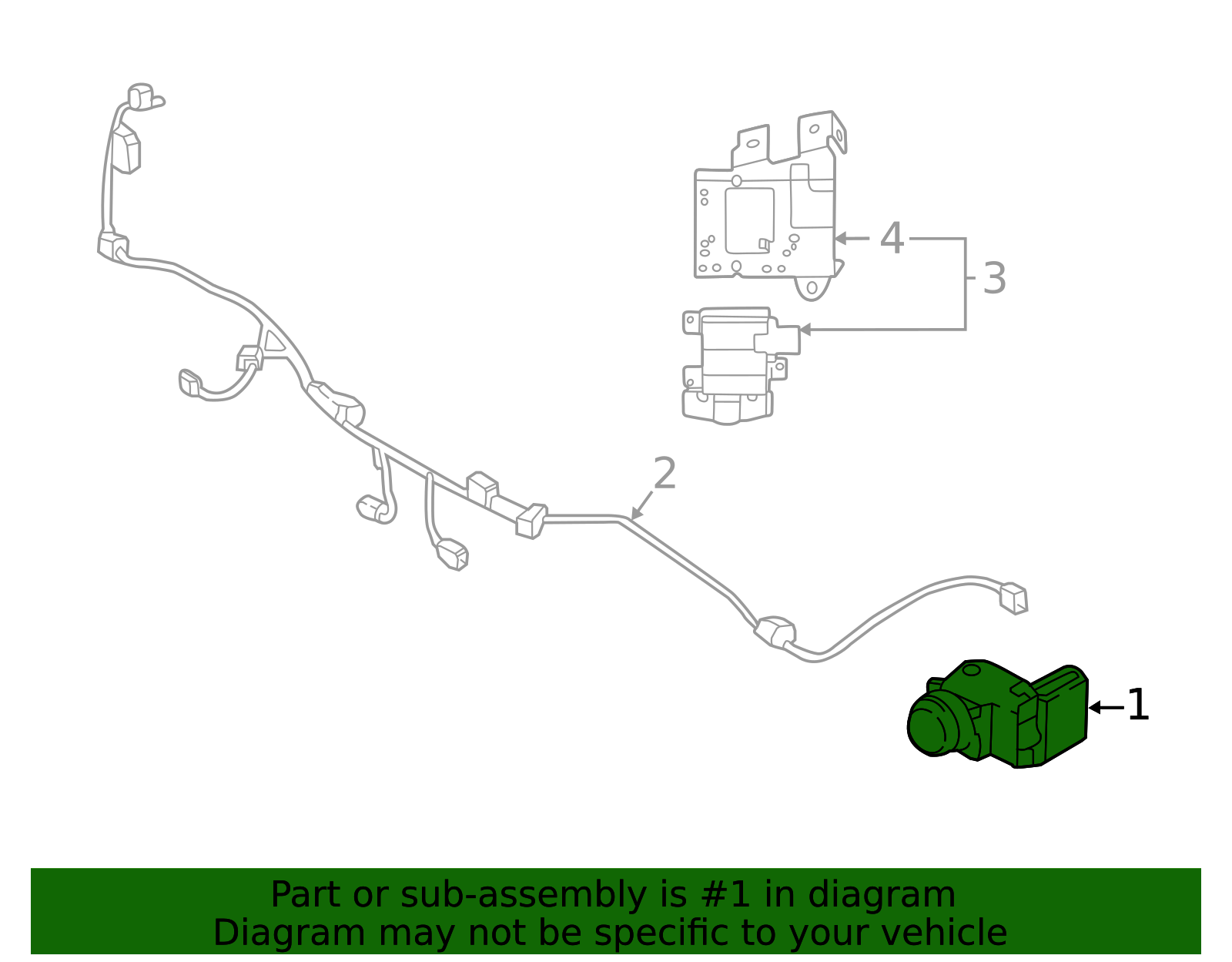 Genuine Reverse Sensor for 2022-2024 Hyundai Tucson | Part# 99310-N9600 ...