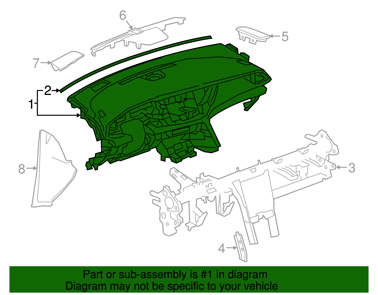 2018 Buick Instrument Panel 39074078 | Capital Chevy Parts