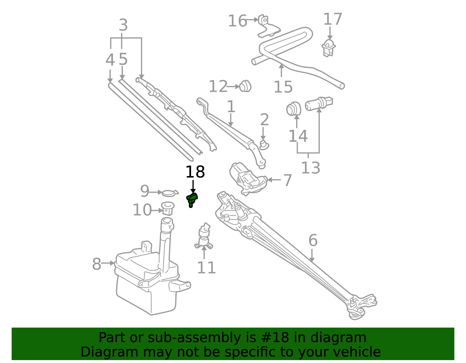 2000-2004 Toyota Washer Nozzle 85381-44010 | Toyota Parts Center