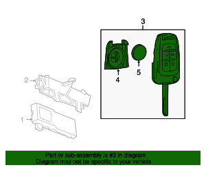 2010-2017 Buick Key Asm-Dr Lk & Ign Lk Fldg (W/ R/Con Dr 13585206 | GM ...