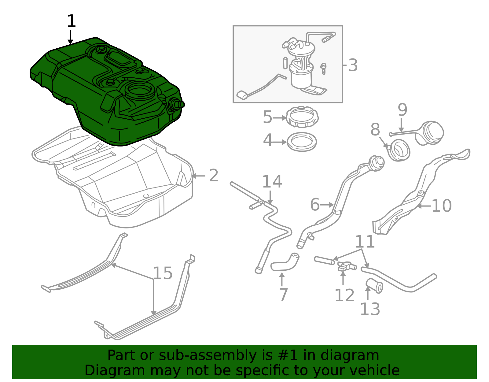 ZZC0-42-110B - Fuel Tank 2005-2006 Mazda Tribute | MazdaParts.US Store