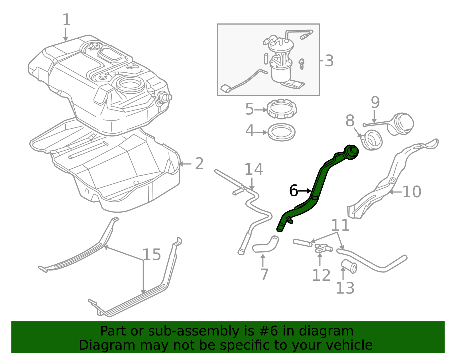 ZZC3-42-210A - Fuel Tank Filler Neck 2005-2006 Mazda Tribute | Mazda ...