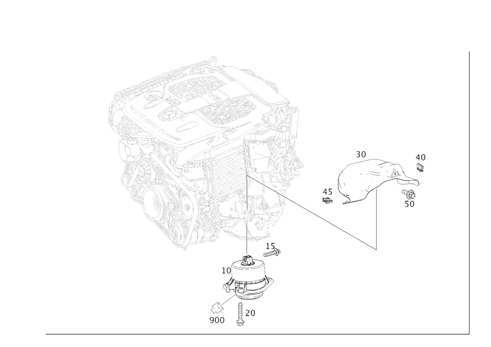 222-240-19-00 - Engine Mount 2018-2021 Mercedes-Benz | Mercedes-Benz ...