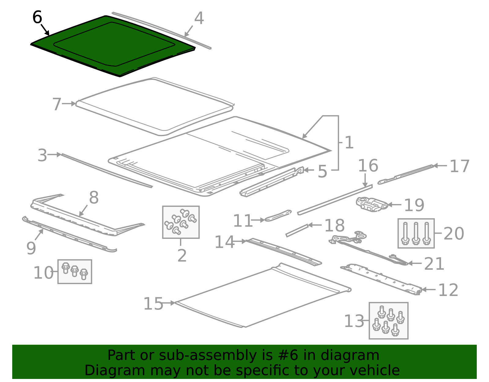 2017-2023 Jaguar F-Pace Sunroof Glass T4A49293 | OEM Parts Online