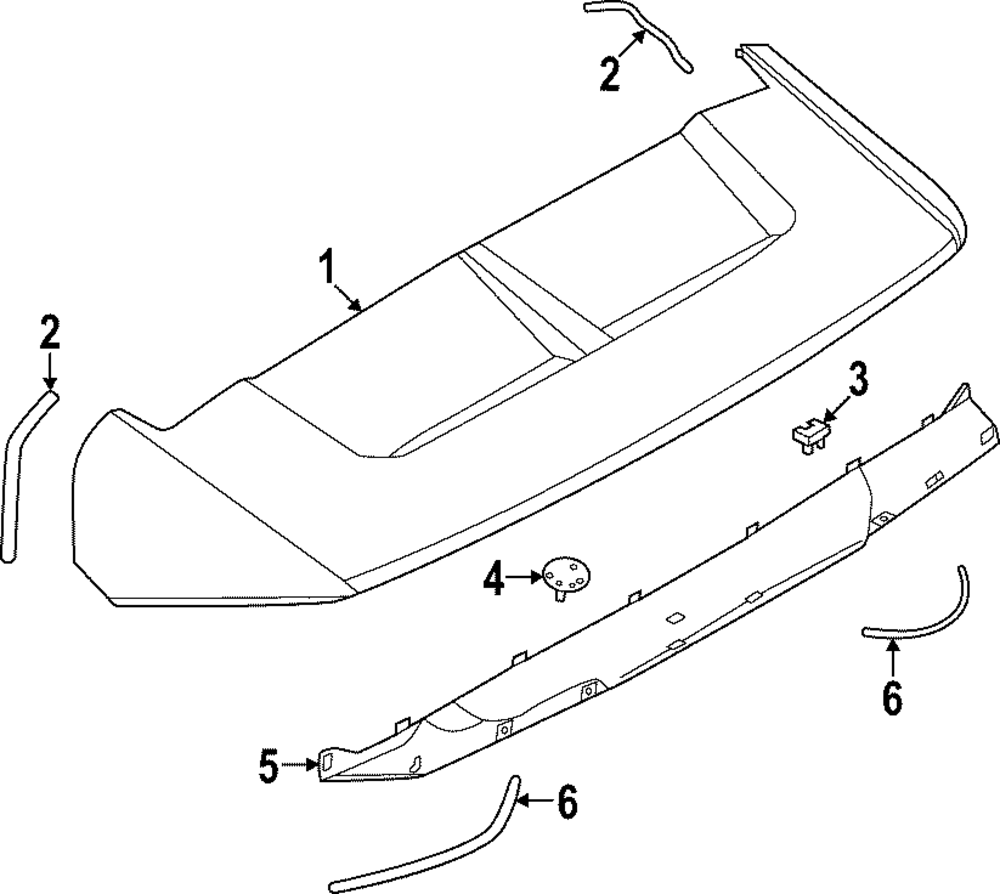 2023-2025 Nissan ARIYA Spoiler 96030-5MP2A | Nissan Parts Central