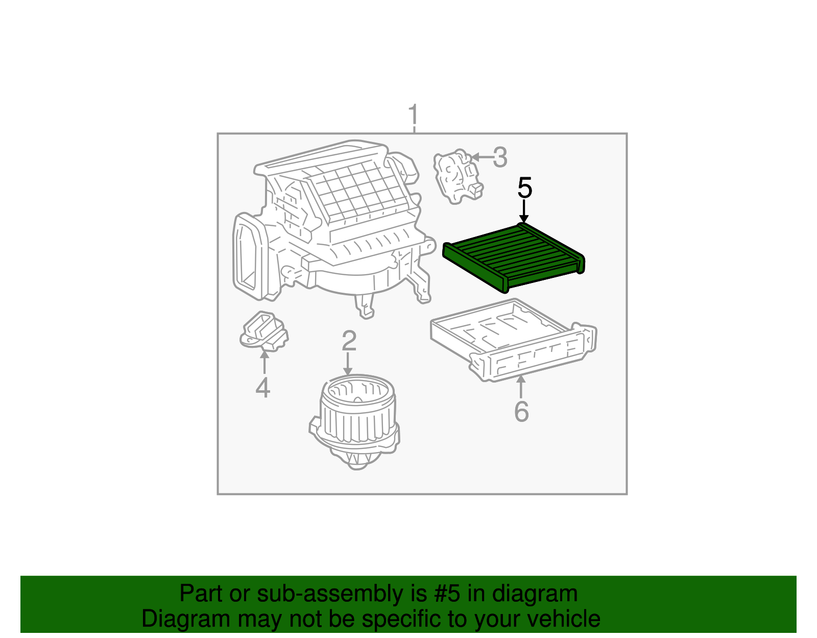 1999-2010 Toyota Cabin Air Filter 87139-06030 | OEM Parts Online