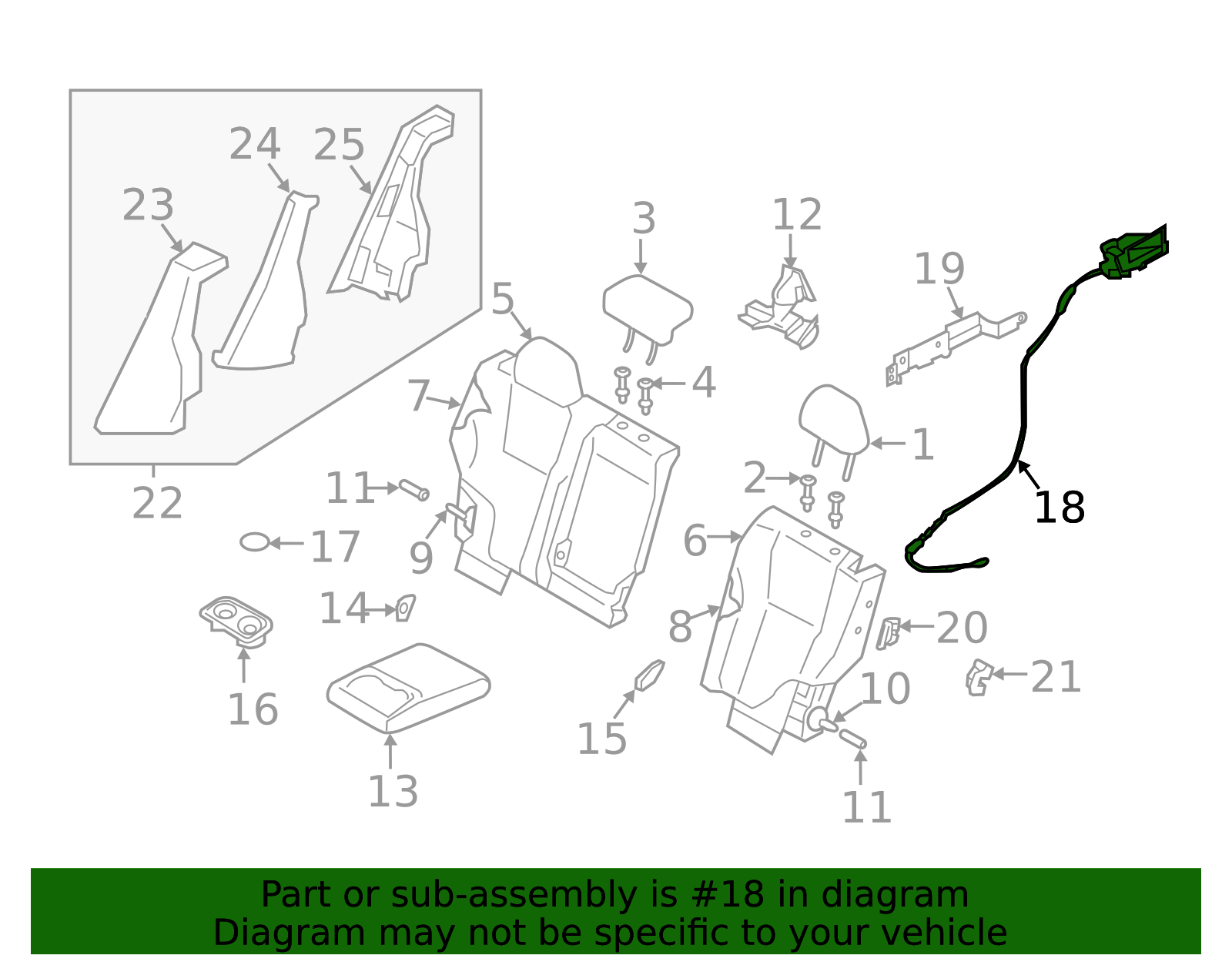 2020-2025 Subaru Outback Release Lever 64335AN01A | Subaru Parts Guys