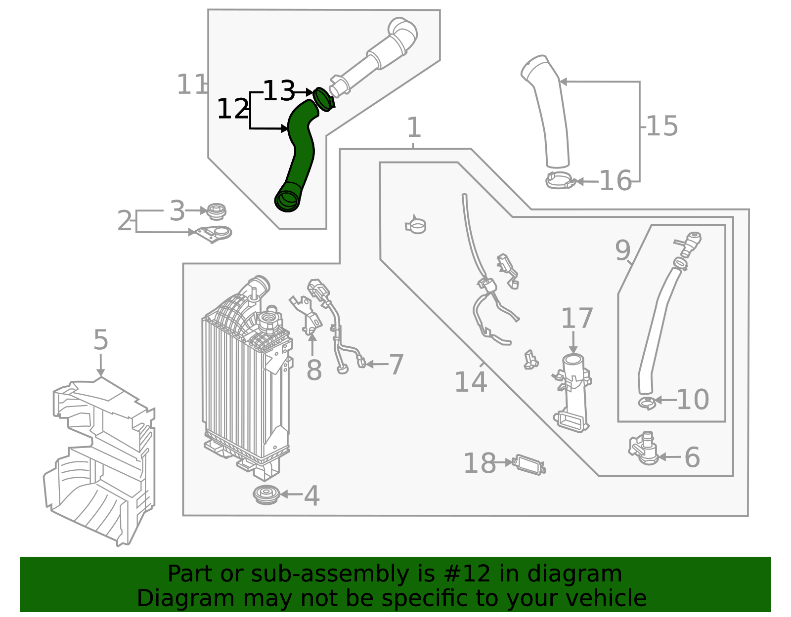 Hyundai - 28283-2S300 - Inter-Cooler Pipe - 2021-2025 Hyundai Sonata ...