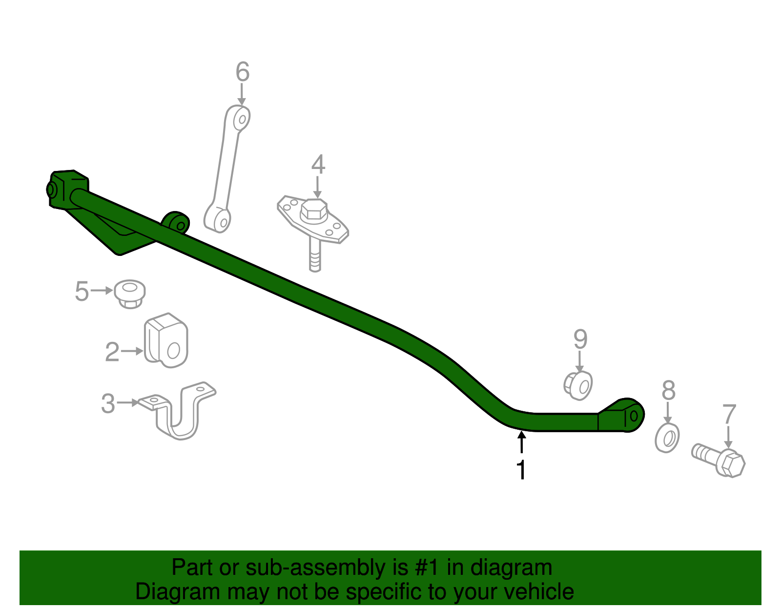 2018-2022 Ford | Stabilizer Bar | HC3Z-5482-B | Walls' Ford Parts