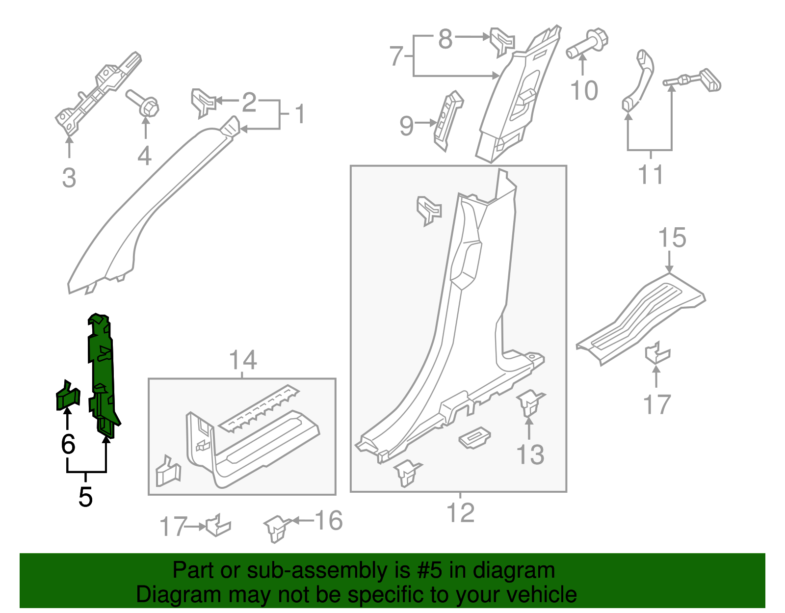 BB5Z-78044C60-AD - 2016-2019 Ford - Cowl Kick Panel | Dealer Auto Parts