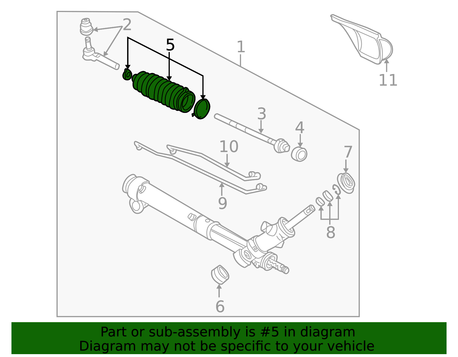 1991-2011 GM Rack and Pinion Bellows Kit 21011025 GM | GMPartsDirect.com
