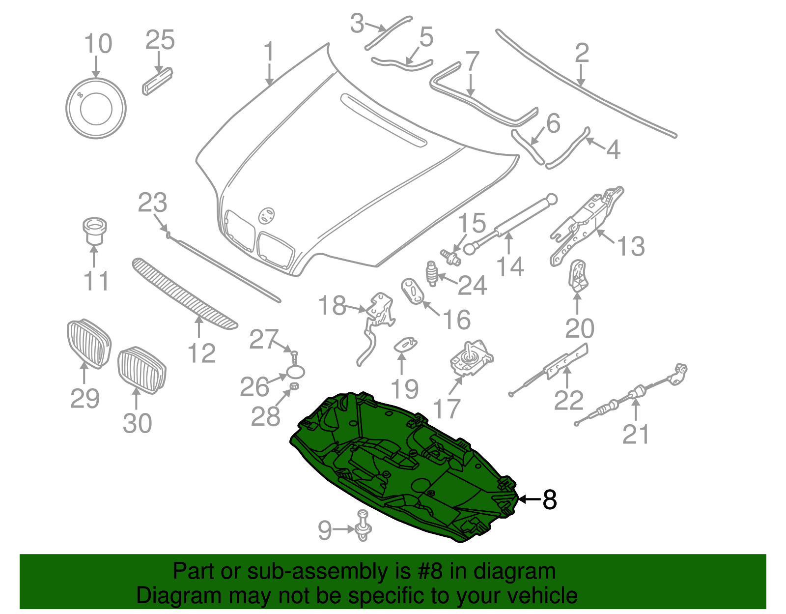 51487892711 - 2001-2006 BMW Insulator (51-48-7-892-711) | BMW of South ...