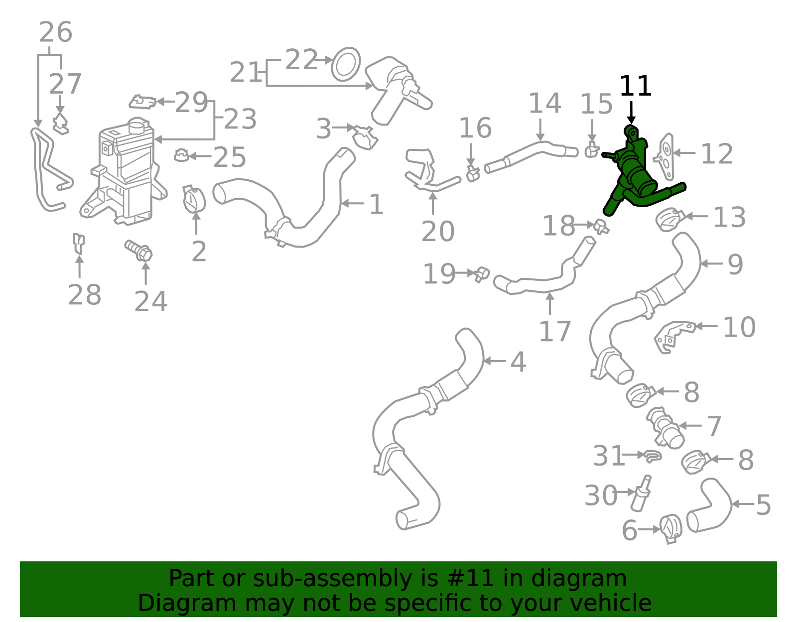 2018-2024 Toyota Water Outlet 16331-F0011 | Toyota Parts Center