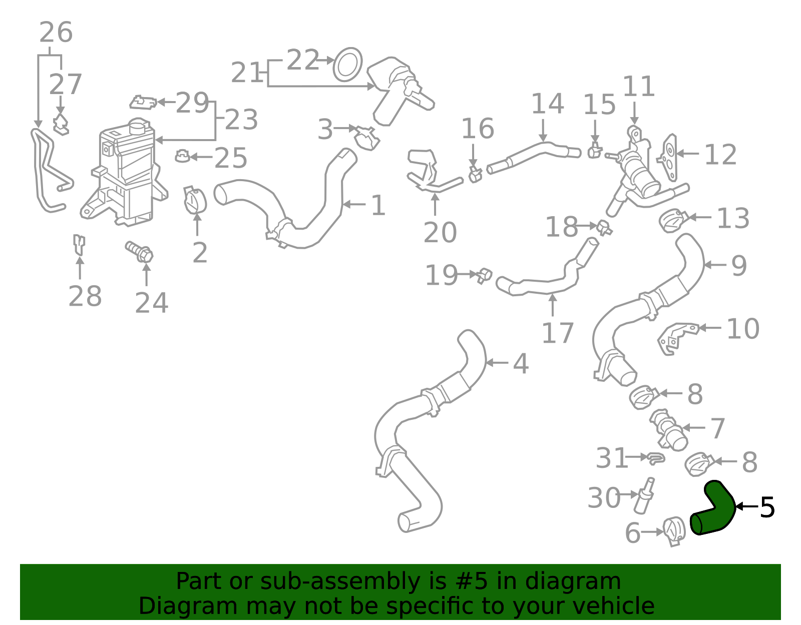 2019-2025 Toyota Lower Hose 16573-F0090 | MotorMotor